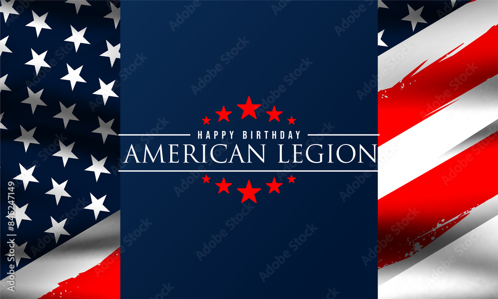 Happy Birthday American Legion Background Vector Illustration , Thank ...