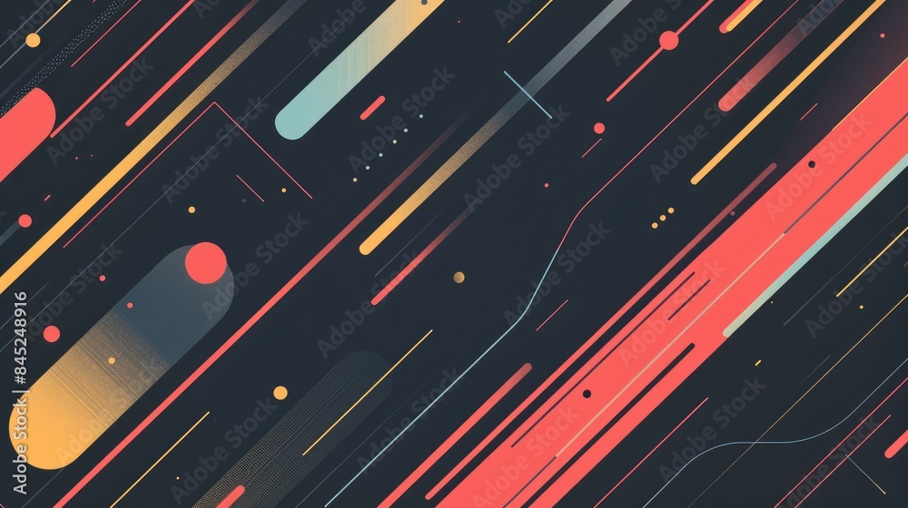 A collection of 10 dynamic motion graphic design elements featuring ...