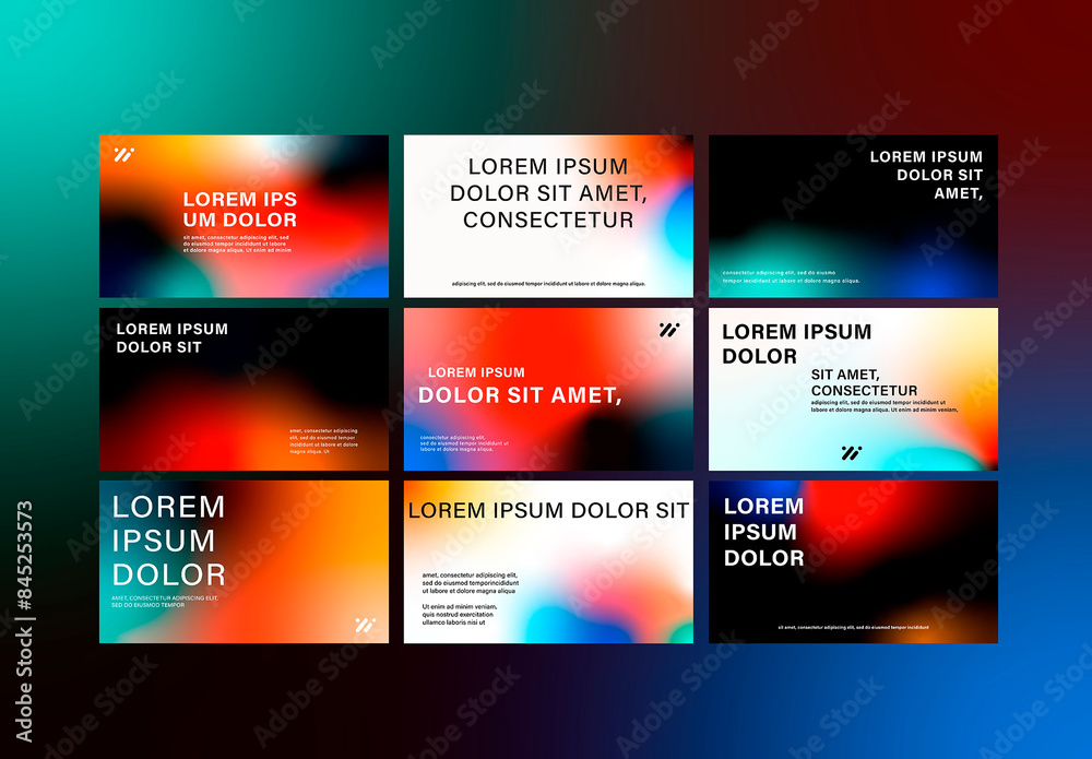 Gradient Technology Presentation Template Stock Template | Adobe Stock