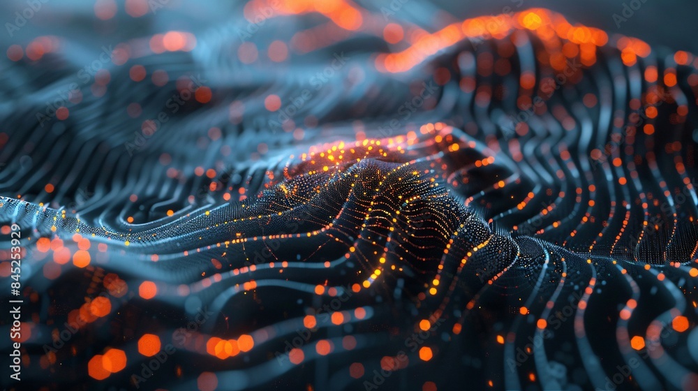 Documentary Style Illustration Of A Machine Learning Process Featuring Artificial Intelligence