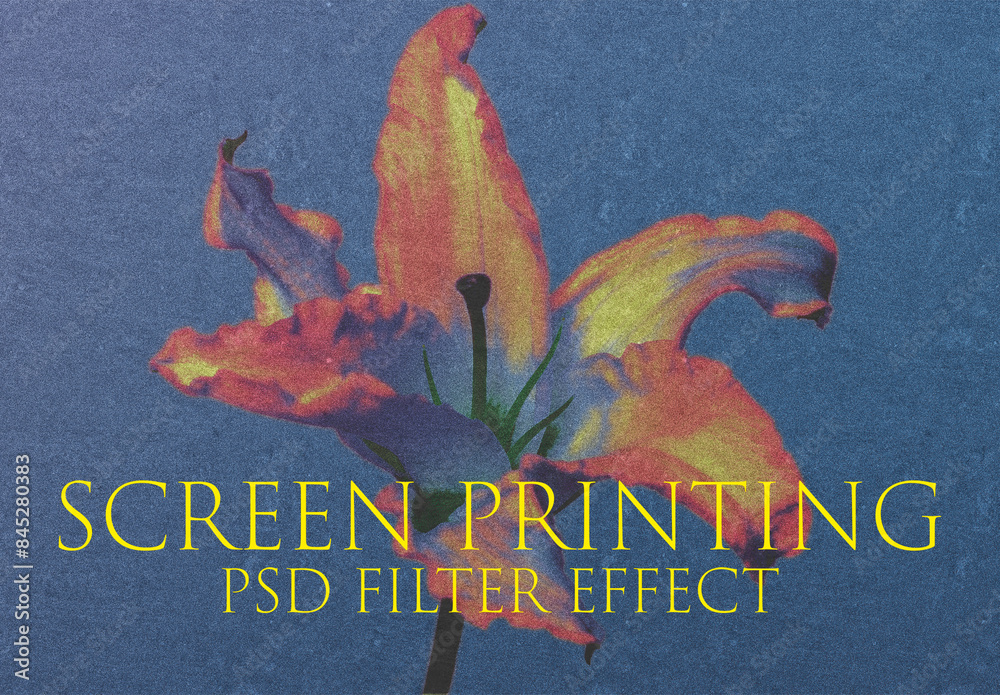 Screen Printing PSD Effect Stock Template | Adobe Stock