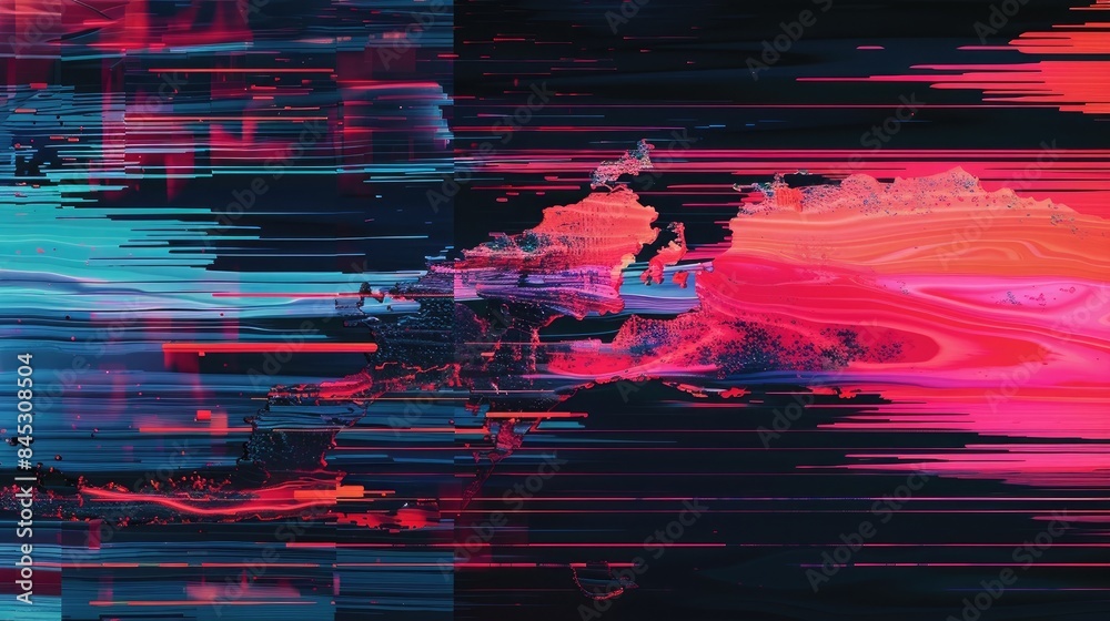 Digital glitch background with distorted broken CRT texture Stock Photo ...