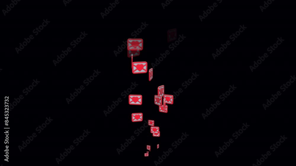 Looping Envelope Heart Animation for GIFs: Get seamless envelope heart ...