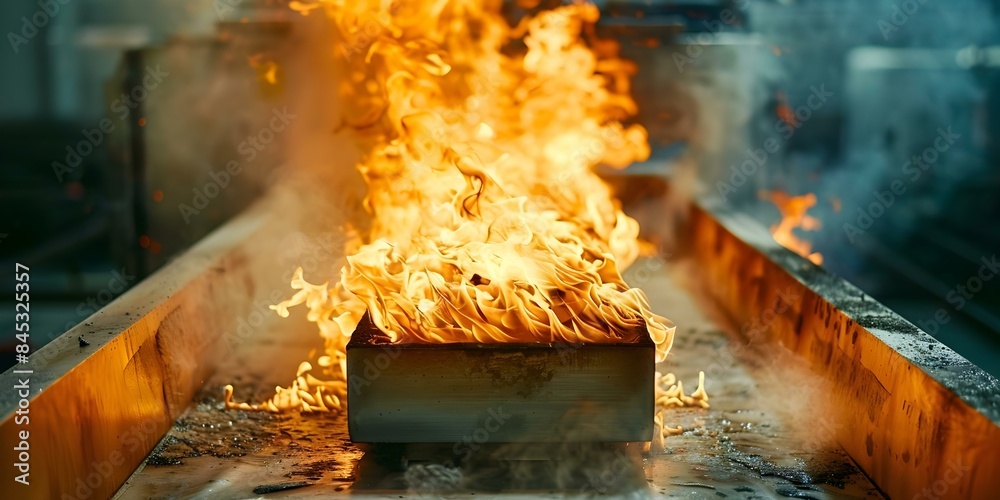 The cremation process in a crematorium intense flames and high ...