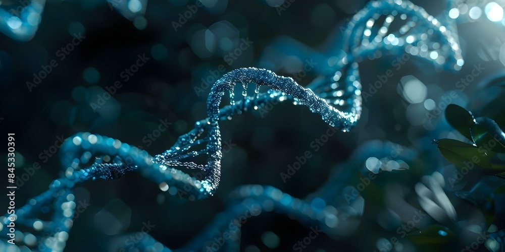 DNA genetic code structure isolated on black background scientific ...