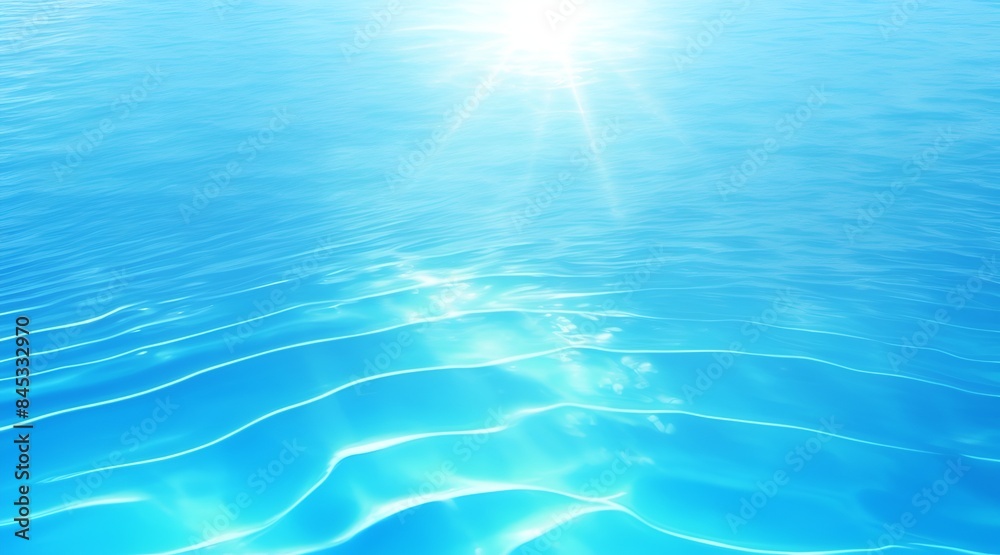 Caustic light effect in water surface bg pattern. Pool or ocean ripple ...