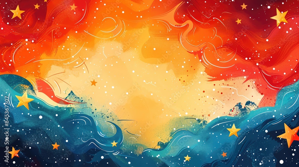 A lively illustration background for Matariki Day featuring stars and ...