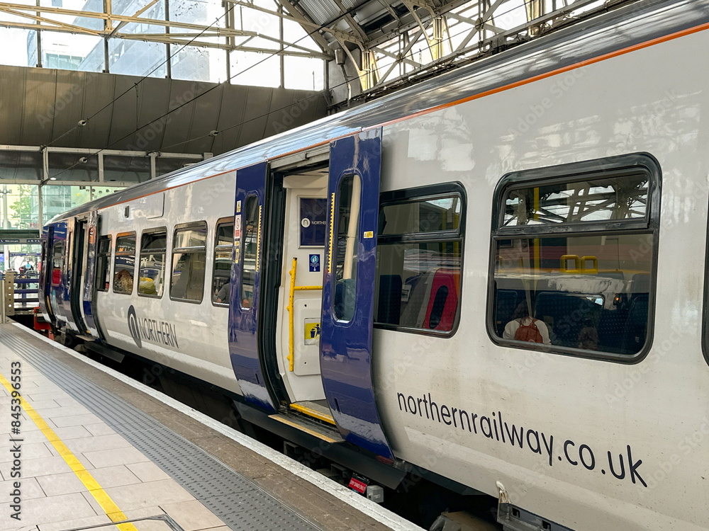 Manchester, England, UK - 31 May 2024: Northern Railway train at a ...