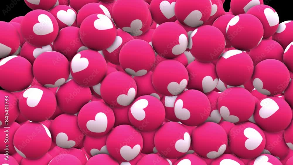 Heart-Shaped Love Reactions Animated Background. This video features a ...
