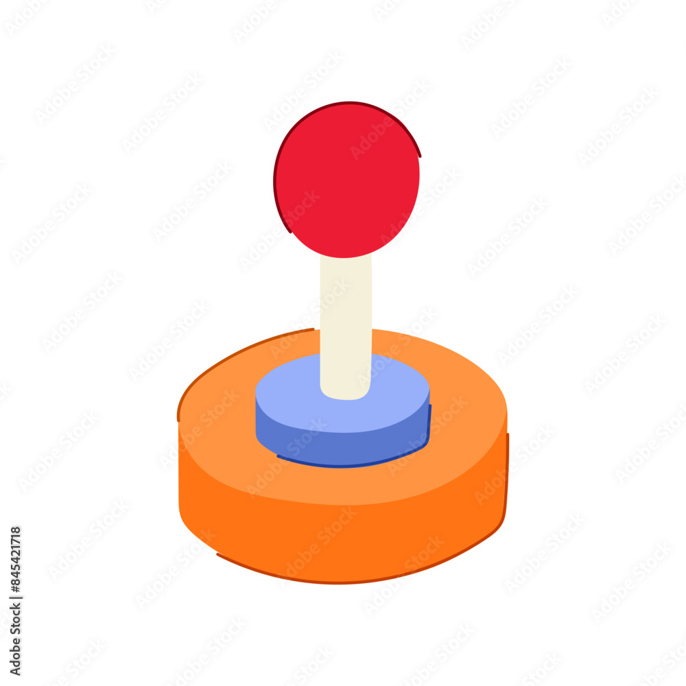 old arcade joystick cartoon. stick controller, isometric pixel, gamer ...