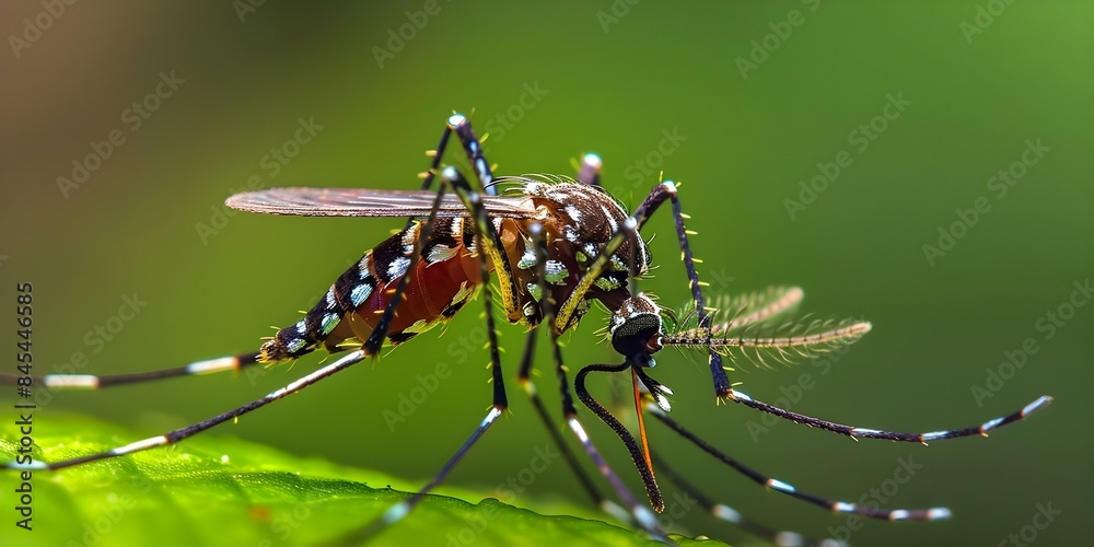 The Ripple Effect of a Single Mosquito Bite. Concept Mosquito-borne ...