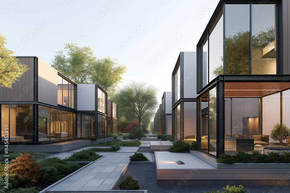 office building in the city, An ultra-realistic image of modern modular ...