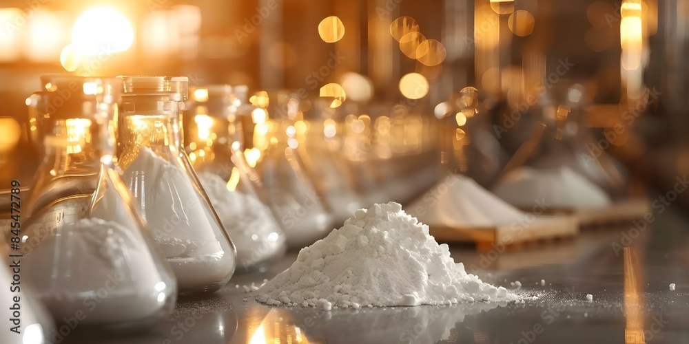 Production of White Powder Ingredient in Chemical Manufacturing ...