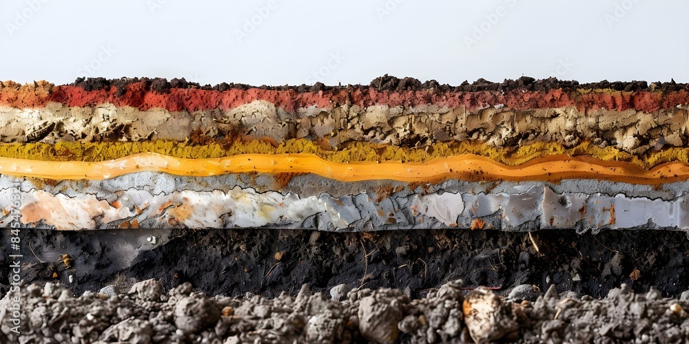 Layers of Soil Composition Beneath the Topsoil A Cross-Section View ...