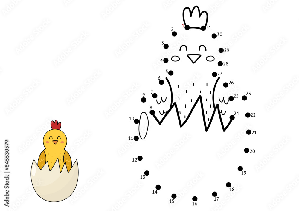 Farm_Dot_to_Dot_32Dot to dot game for kids. Connect the dots and draw a ...