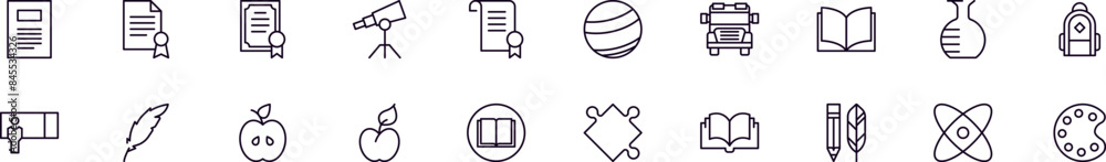 Education, school, university modern web icons for infographics. Simple ...