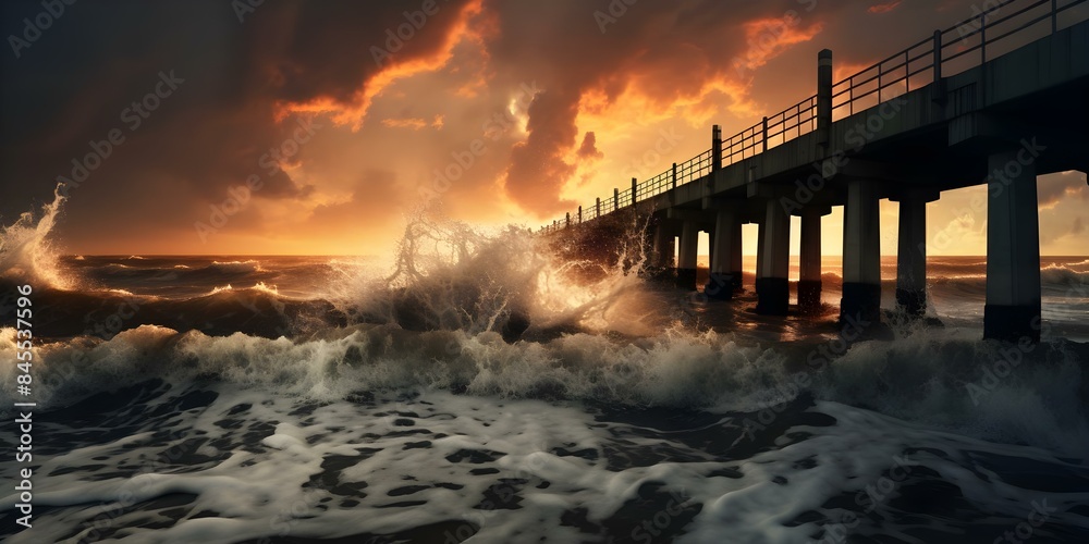 Visual Representation of Climate Change Impact Storm Surge Overpowering ...