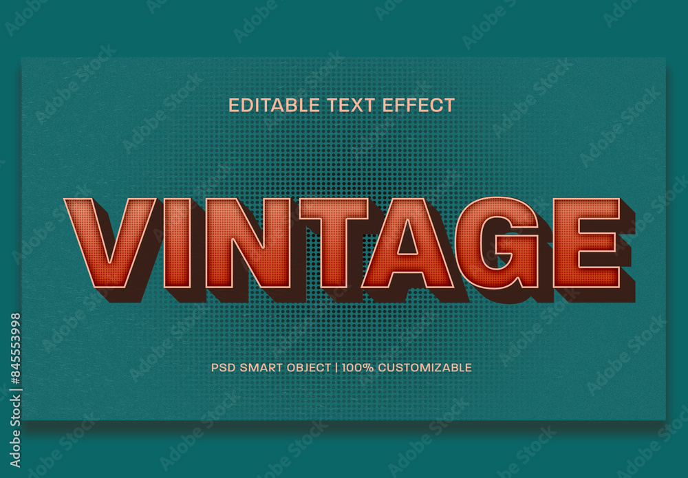 Retro Text Effect Stock Template | Adobe Stock