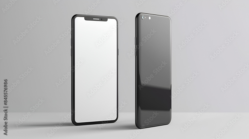 Mock-up screen smartphone with ios and back side smart Ulraine, Irshava ...