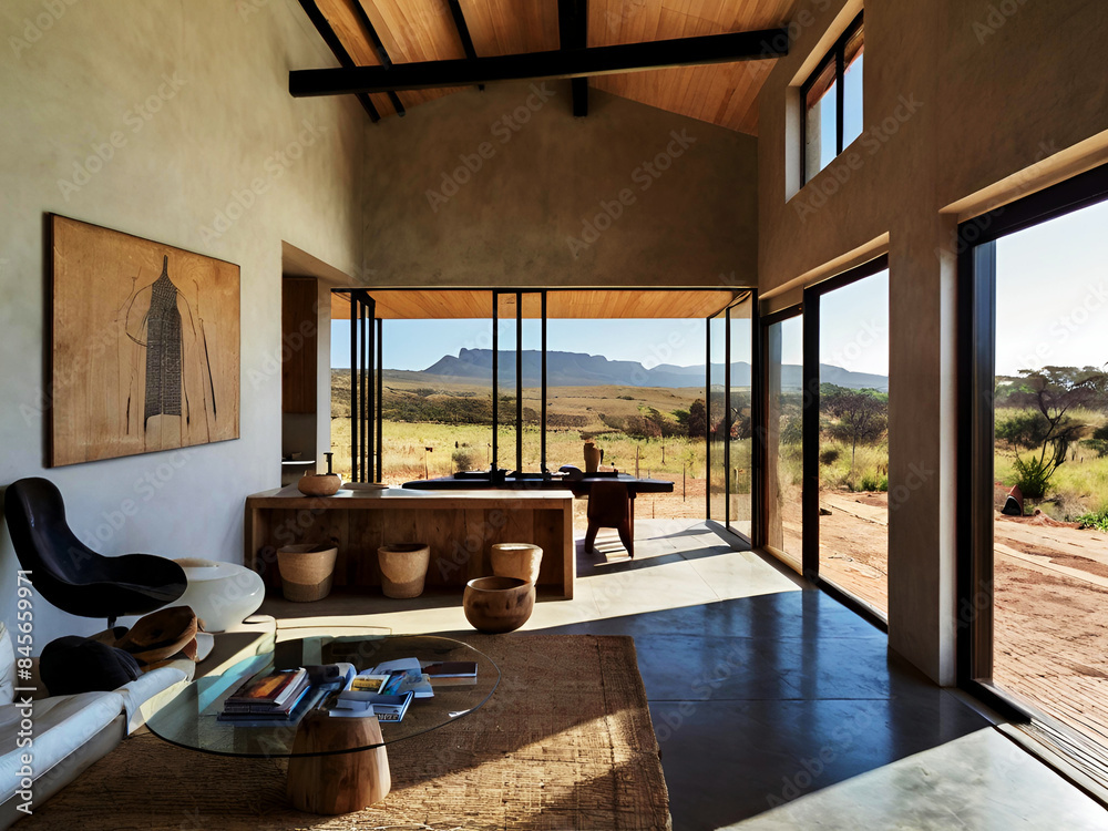 Beautiful interior of a small, simple house in south africa Stock Photo ...