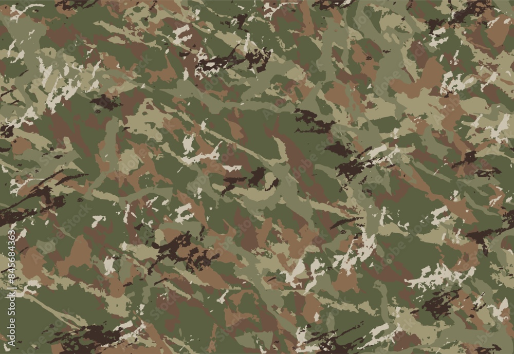 Camouflage seamless pattern. Seven colors and shades of the natural ...