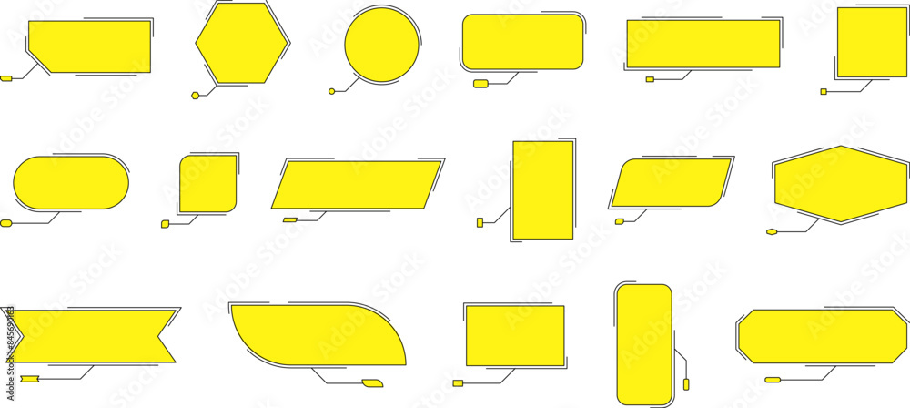 Quote box frame. Quote box icon. Text quote boxes. Blank template ...