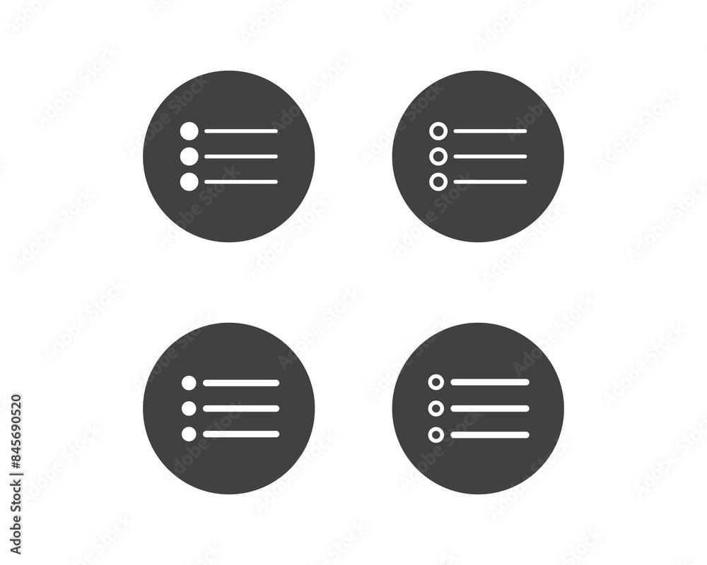 Hamburger menu icon, buttons for website, UI navigation, mobile app ...