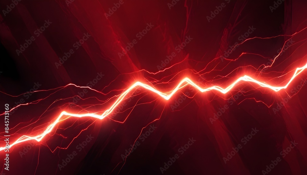 Red electric spark lightening background red color copy space abstract ...