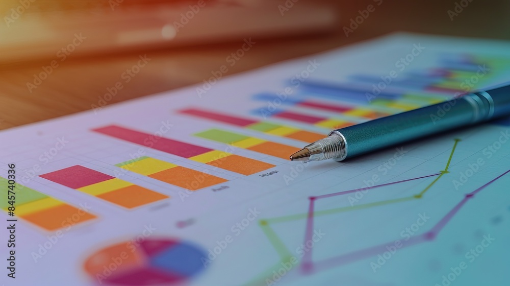 Financial data graph chart report statistic marketing research ...