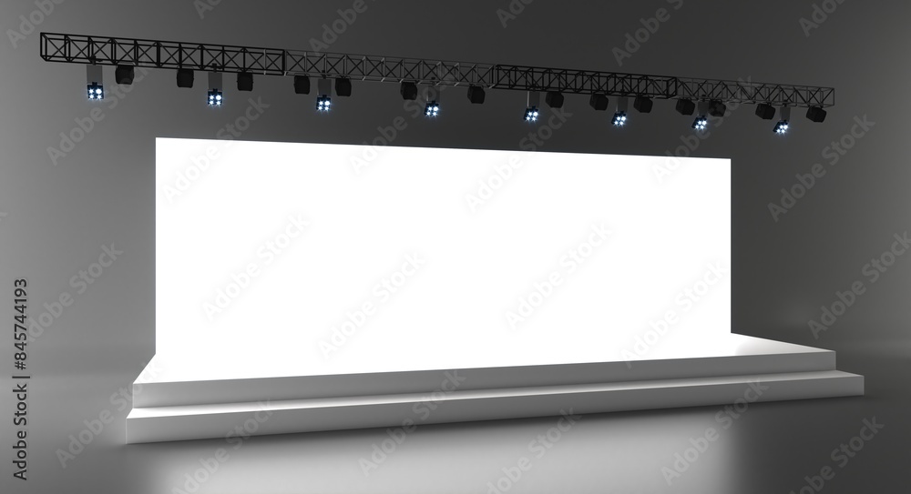 Empty stage design for mockup and corporate identity, display. Platform ...