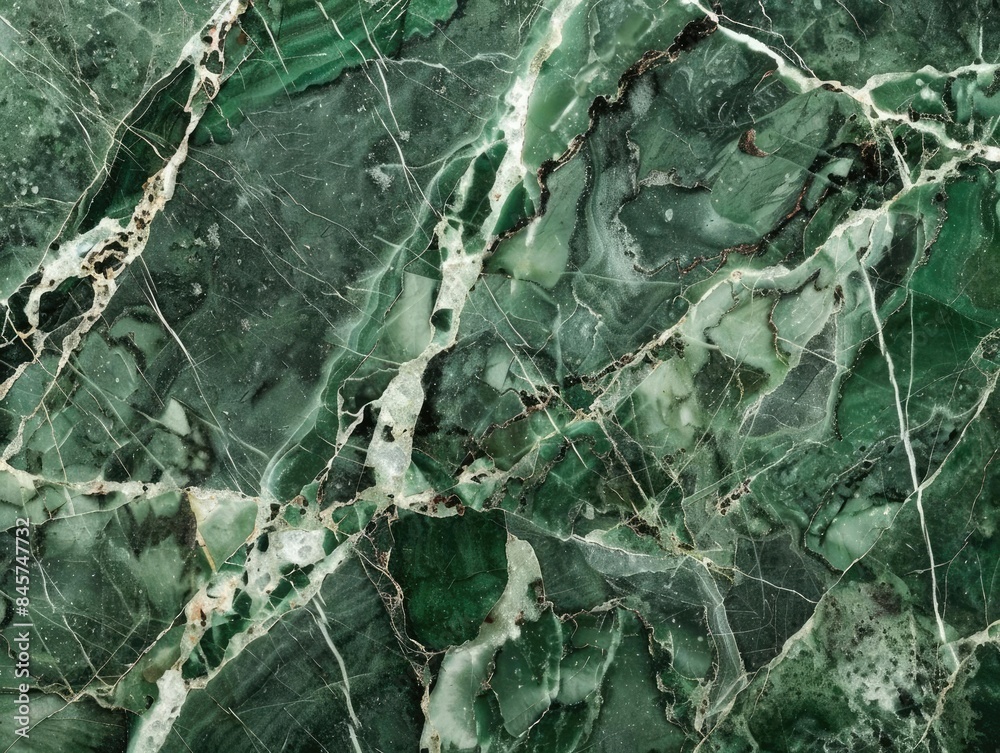 Emerald Green Marble Rich emerald green marble with white and black ...