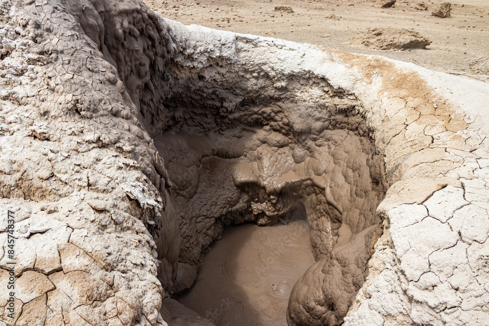 Alolabad geothermal area in Ethiopia with surreal landscape of colorful ...