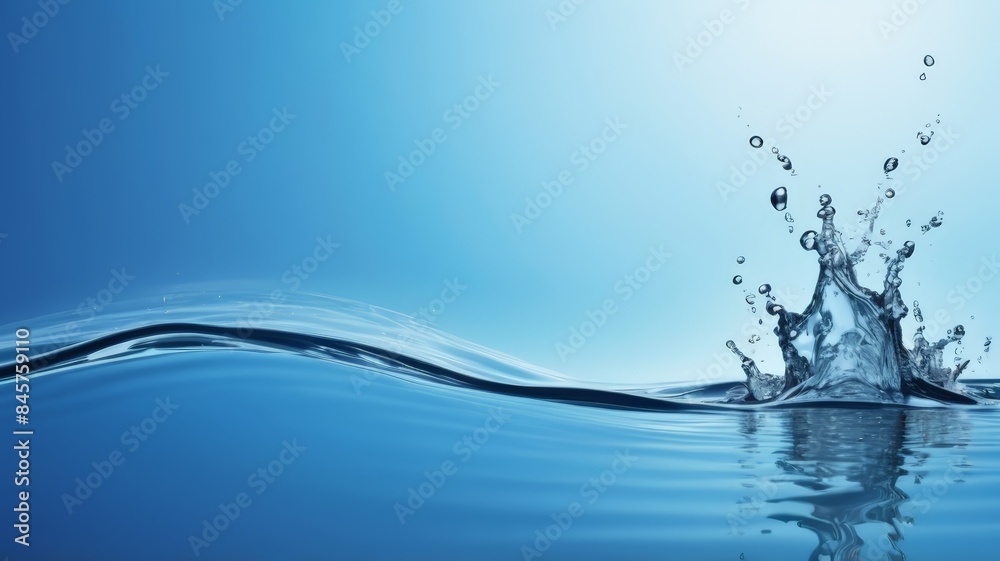 Water splashing above white background. water wave underwater blue ...