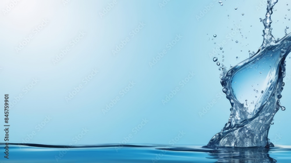 Water splashing above white background. water wave underwater blue ...