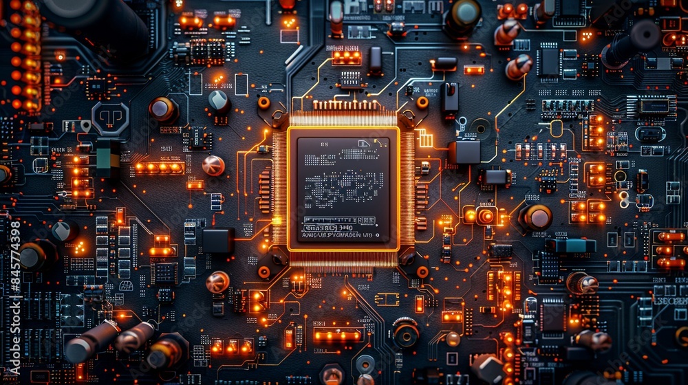 Printed power supply circuit with integrated signal processing system ...