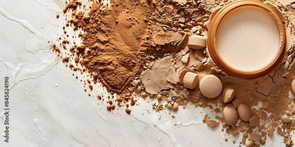 ภาพประกอบสต็อก Comparison of whey protein powder serving sizes on a ...