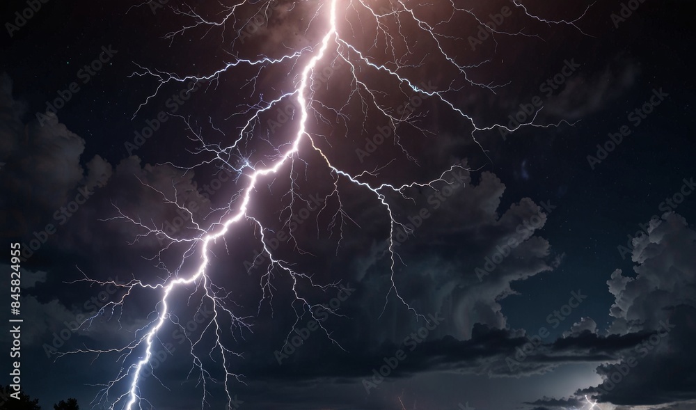 A flash of lightning and thunder spark on a transparent background ...