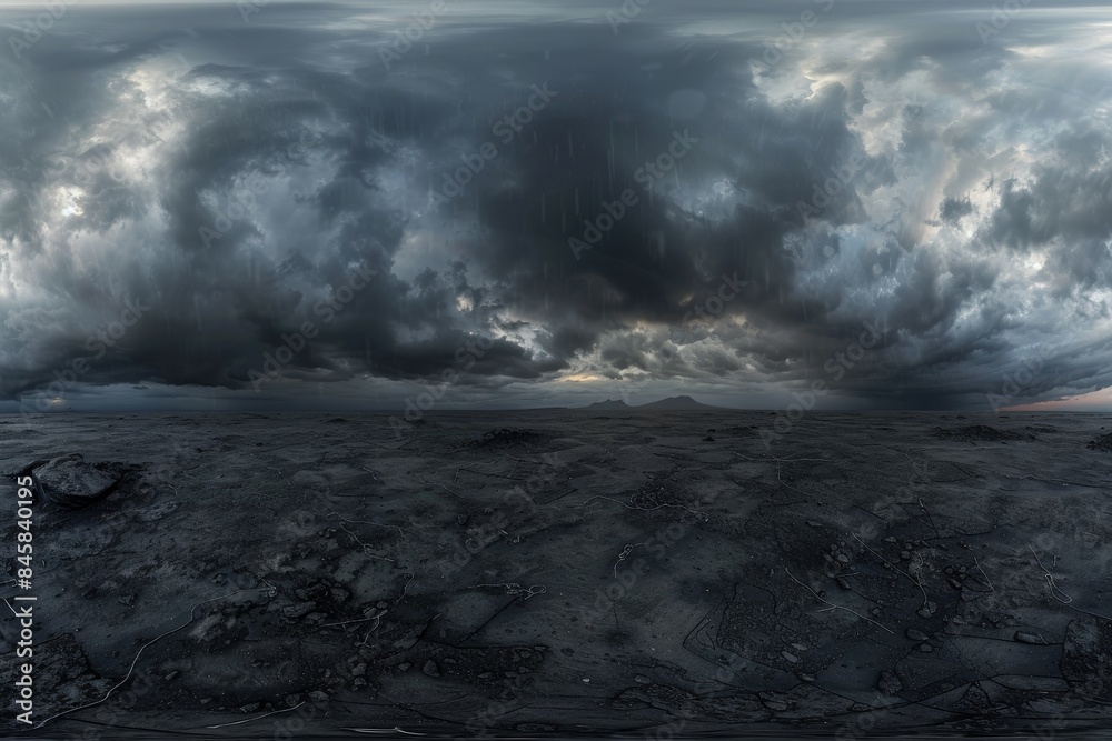 Stormy sky with black clouds HDRI panorama for 3D graphics or gaming Can be used as a sky dome ...