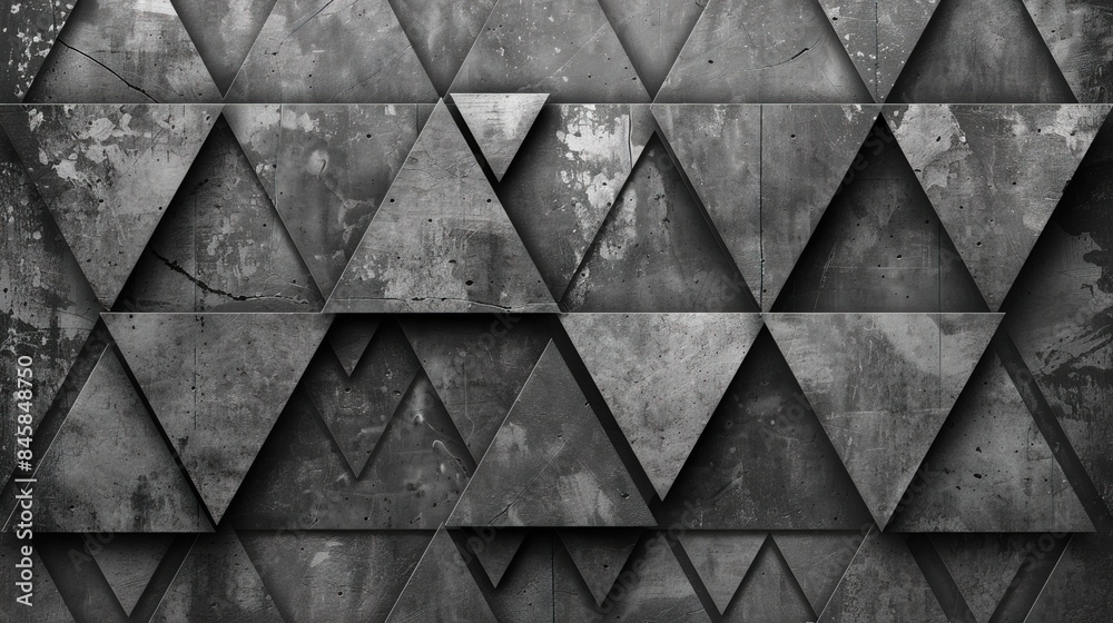 Abstract black geometric background with triangle pattern, seamless ...