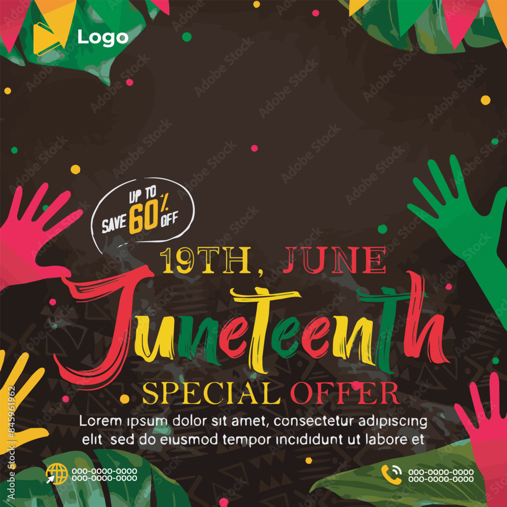 Celebration Juneteenth design or Juneteenth poster design | Freedom day ...