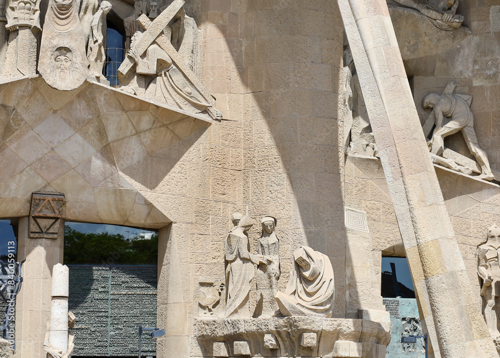 View of the sculpture of Peter crying of repentance of Peter and the ...