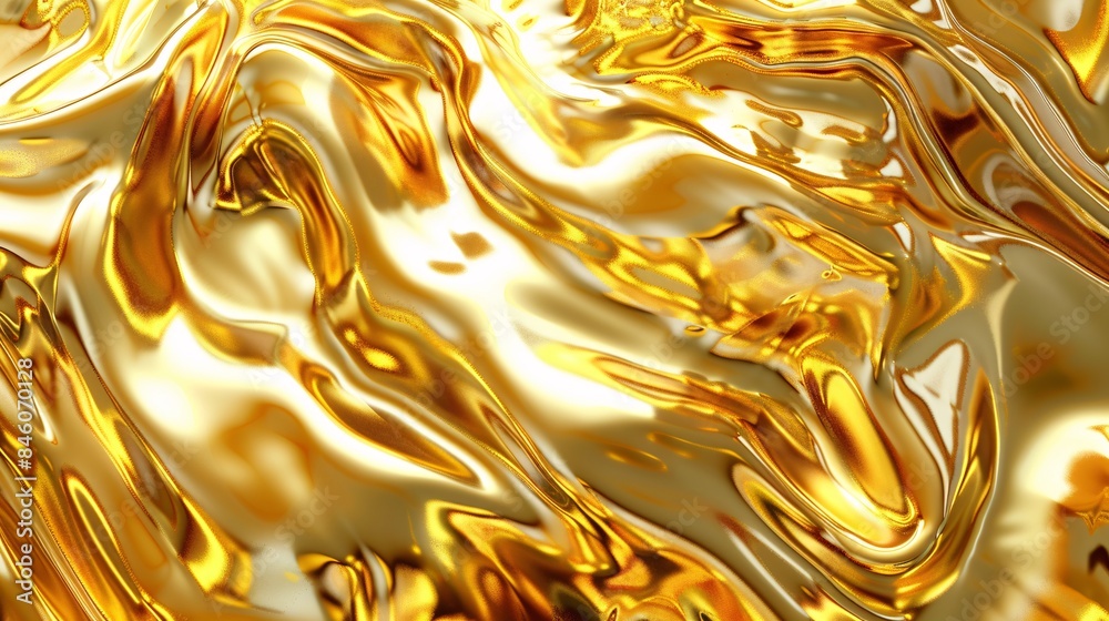 abstract 3d background with flowing liquid gold texture seamless golden ...