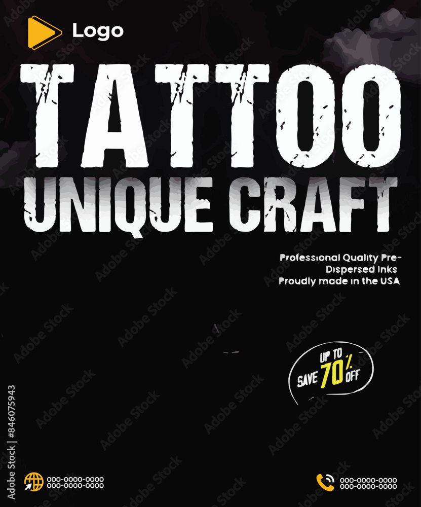 Tattoo studio sale for social media post or square banner template ...