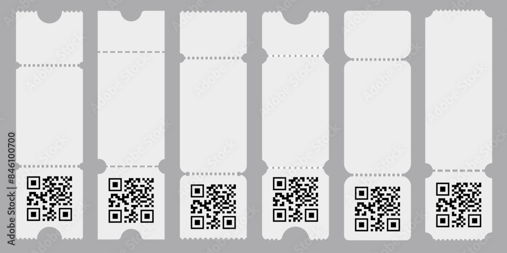 Discount coupon and voucher collection white color featuring various ...