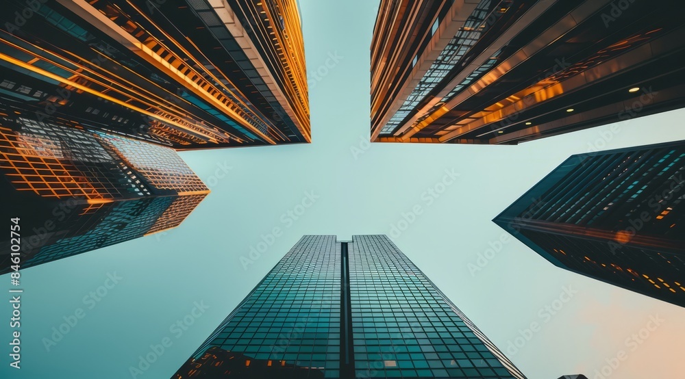 Urban high-rise office building, commercial building,. The grandeur and ...