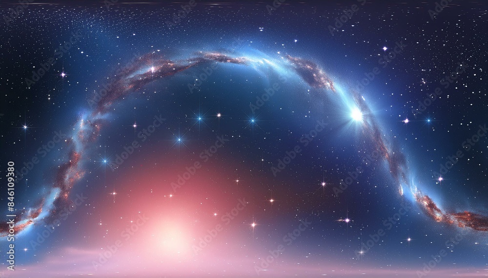 360 degree full sphere panoramic space background with starfield and ...