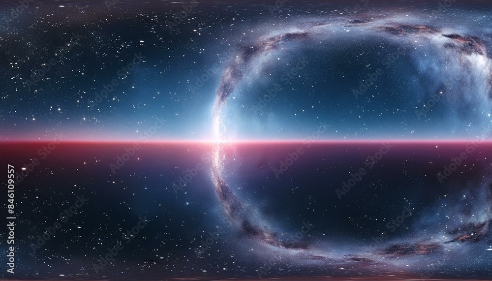 360 degree full sphere panoramic space background with starfield and ...