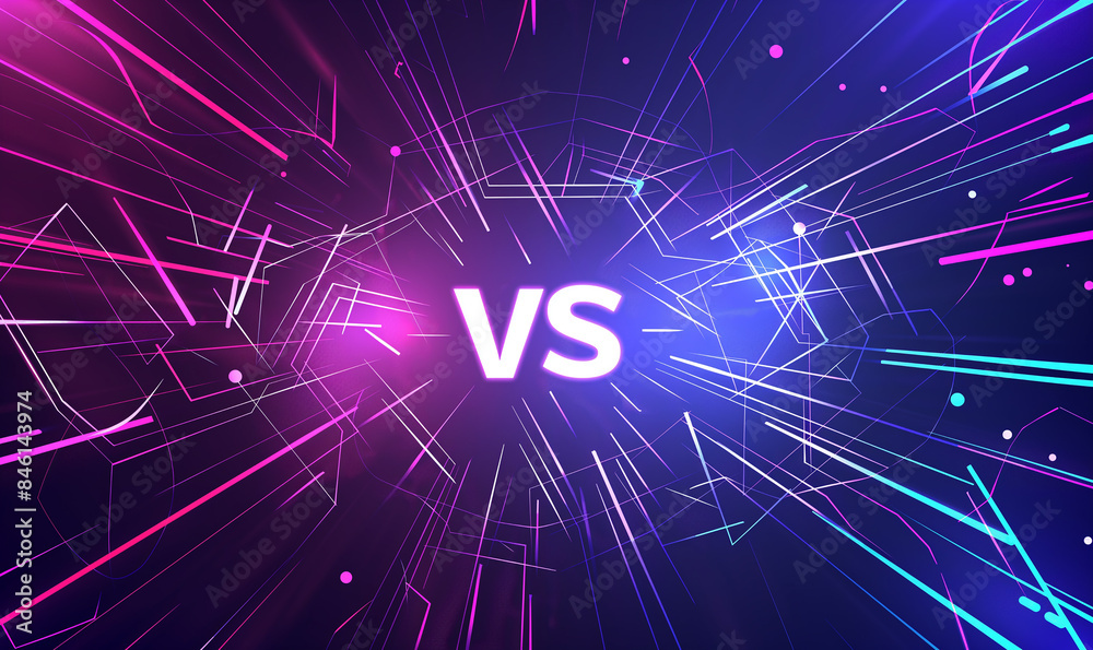 Vector background with the text "VS" for competition or gaming banner ...