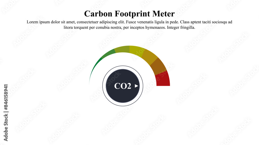 Visual illustration concept of carbon footprint meter. Stock Vector ...