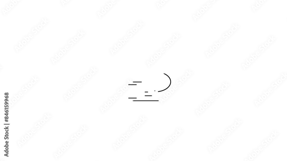 Black outline UI UX concept 4k icons animation on white background. ui ...